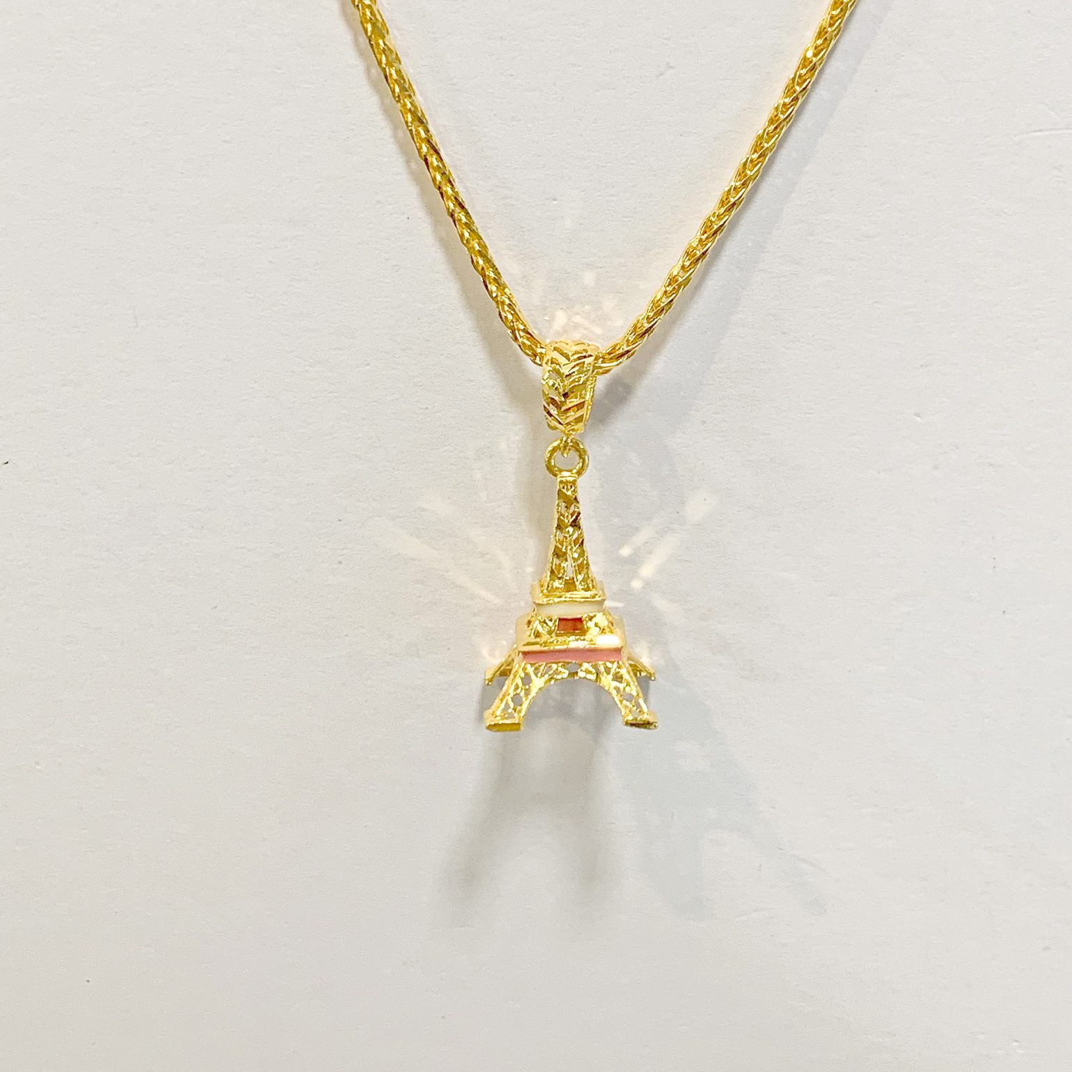 916 Gold Eiffel Tower Pendant – Kampung Malayu Goldsmith