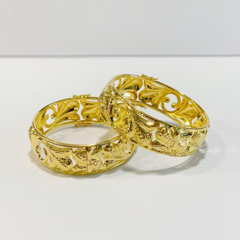 916 Gold Daun Bangle – Kampung Malayu Goldsmith
